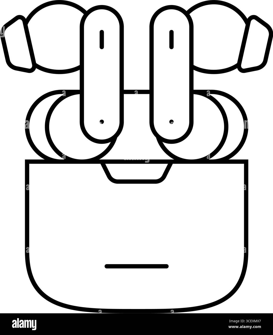 wireless earbuds wearable line icon vector illustration Stock Vector ...