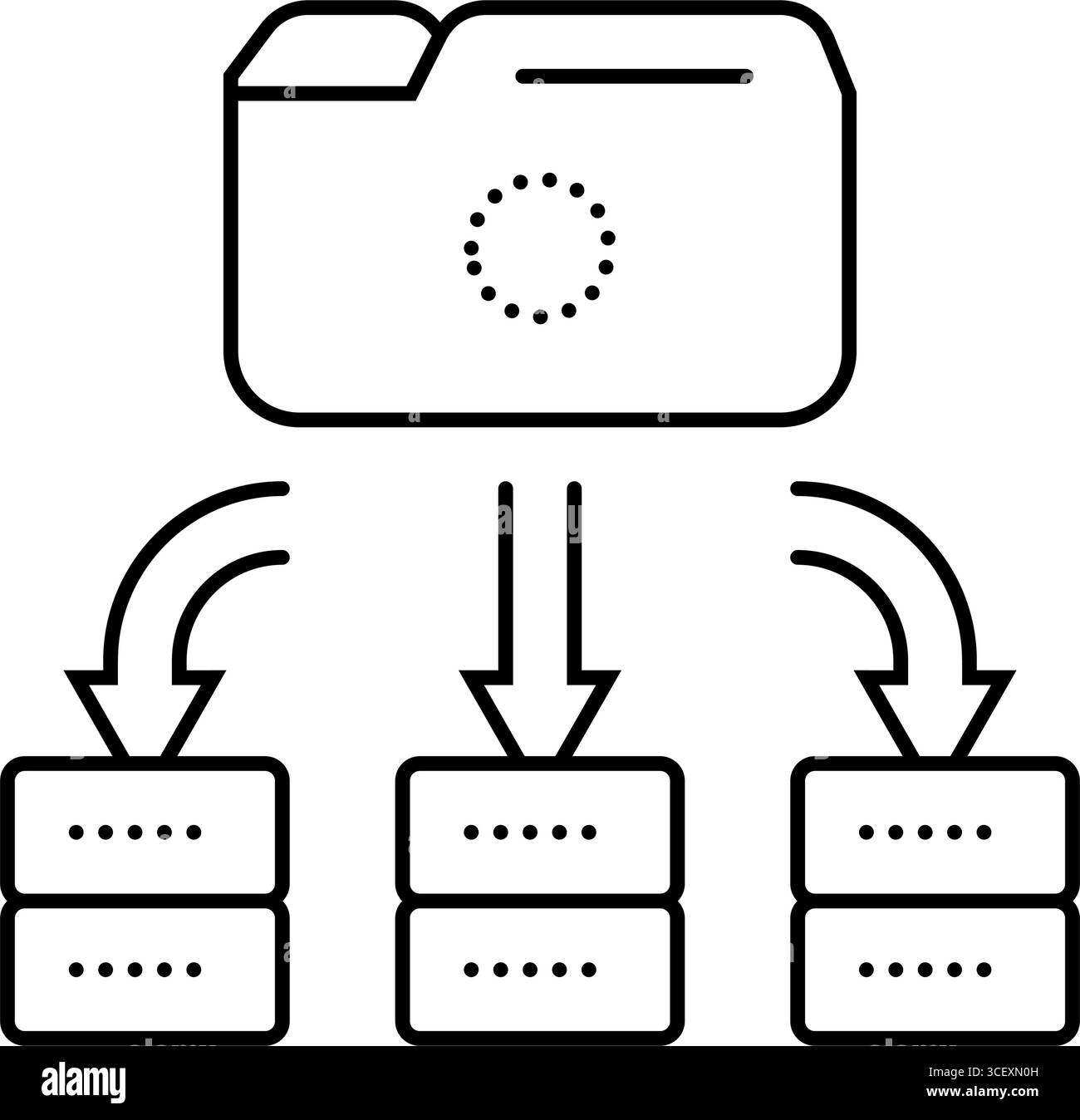 load balancer data center line icon vector illustration Stock Vector ...