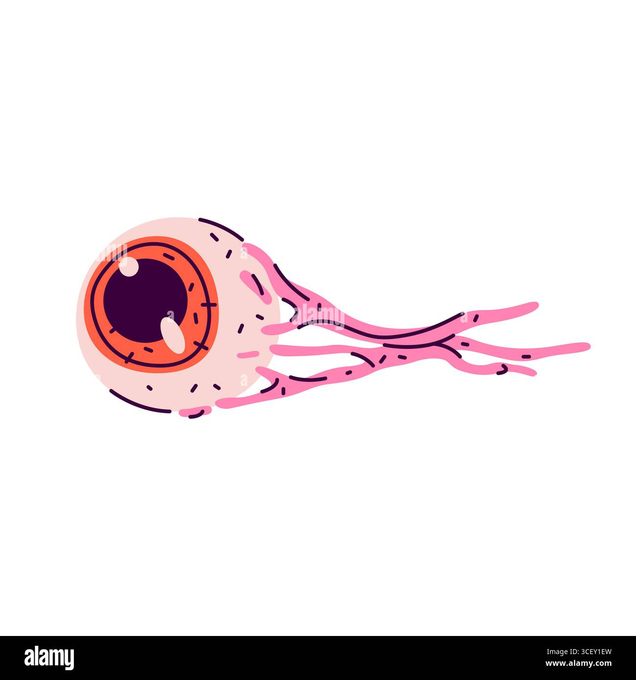 Vector isolated gouged eye. Missing eyeball or Halloween anatomical ...