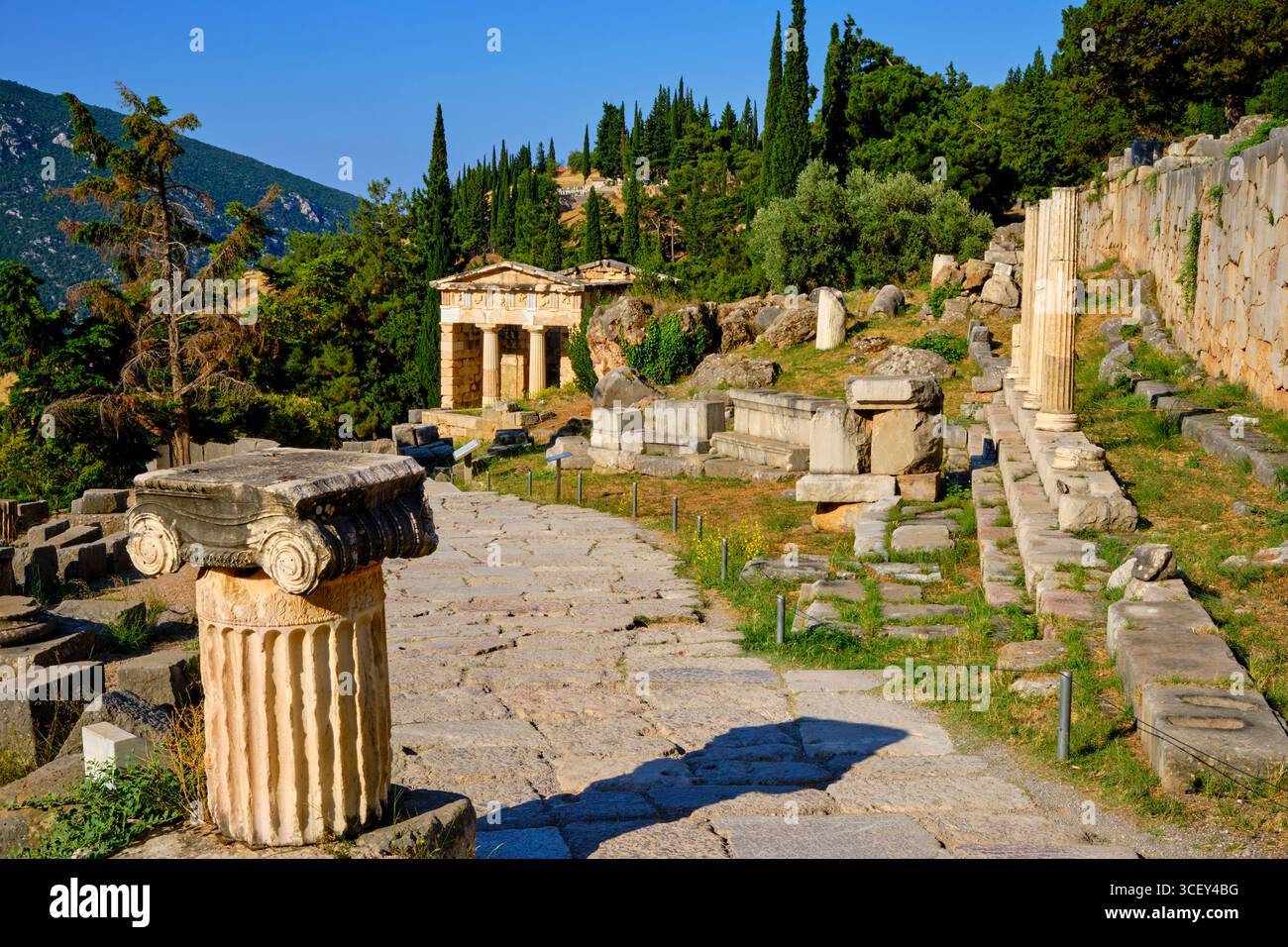 Greece, Phocis, Delphi, UNESCO World Heritage Site, Sanctuary of Apollo ...