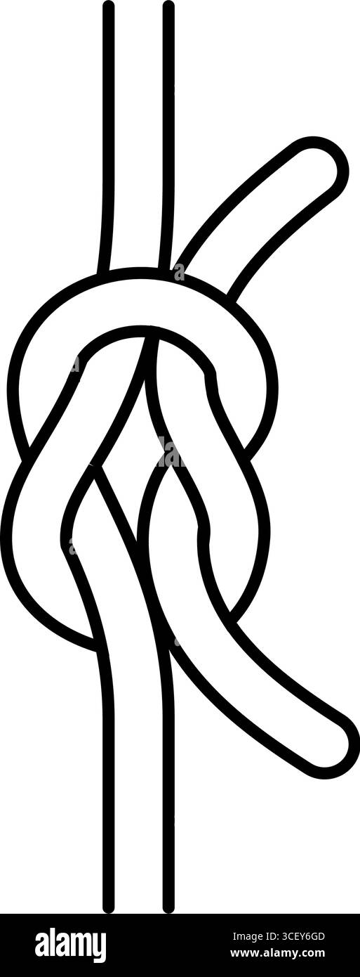 square knot nautical line icon vector illustration Stock Vector Image ...