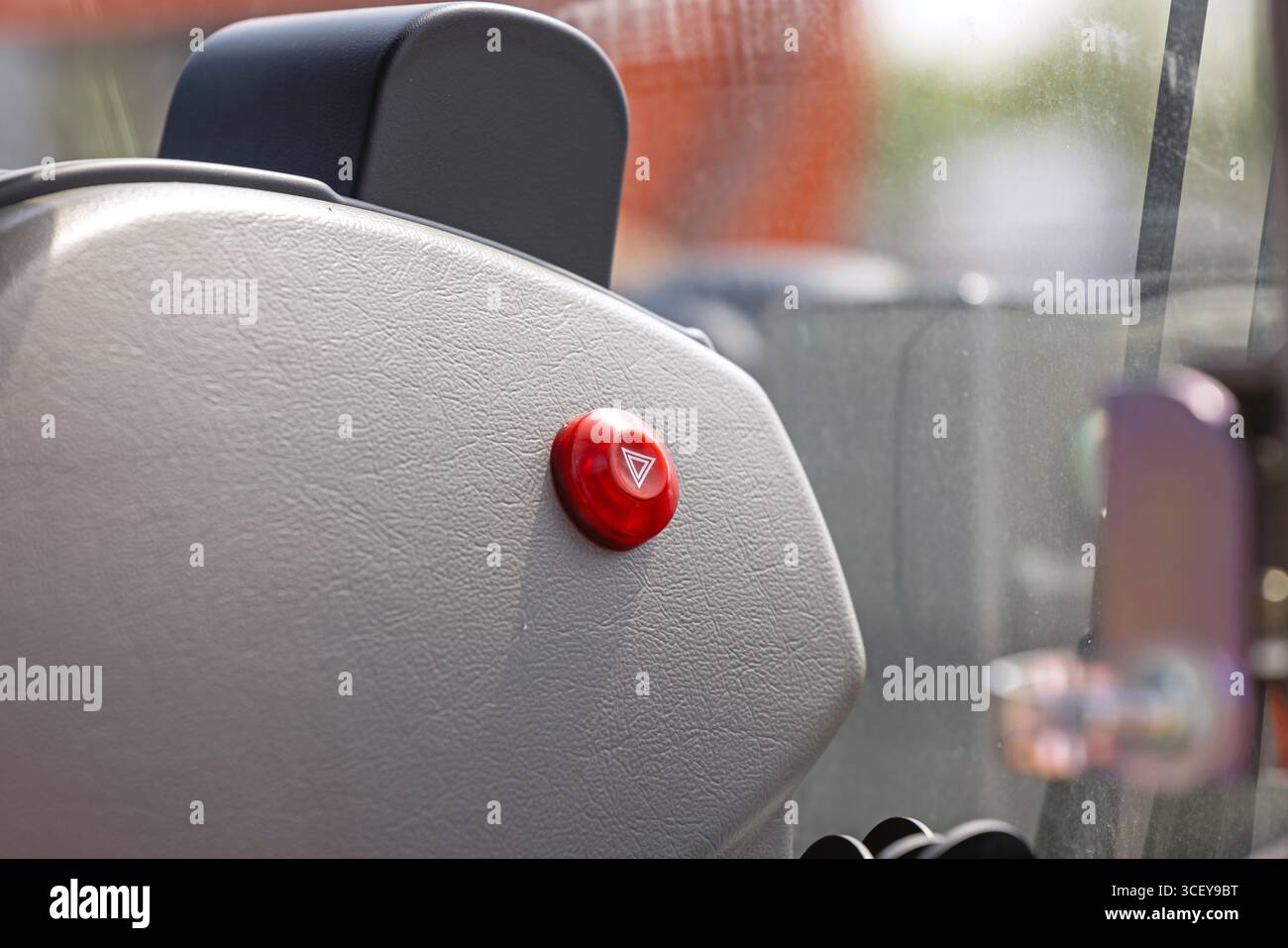 Red Hazard Warning Lights Switch at Side of Vehicle Control Panel Stock ...