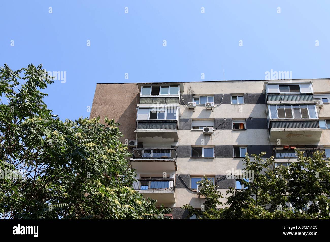 Balconies windows soviet apartment block hi-res stock photography and ...