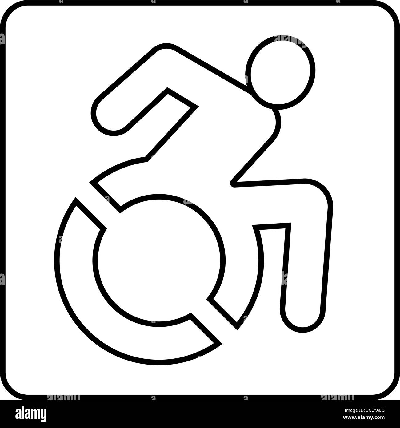 handicap accessible line icon vector illustration Stock Vector Image ...