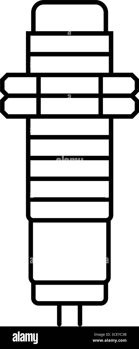 proximity sensor module line icon vector illustration Stock Vector ...