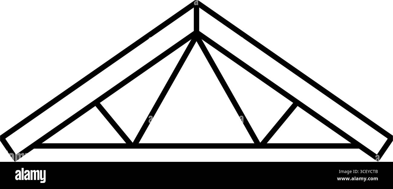 roof trusses wood frame house line icon vector illustration Stock Vector Image & Art - Alamy