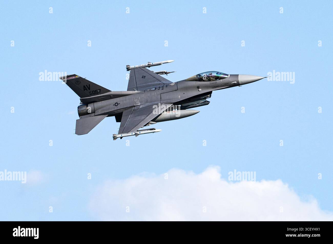 A U.S. Air Force F-16 Fighting Falcon assigned to the 510th Fighter ...