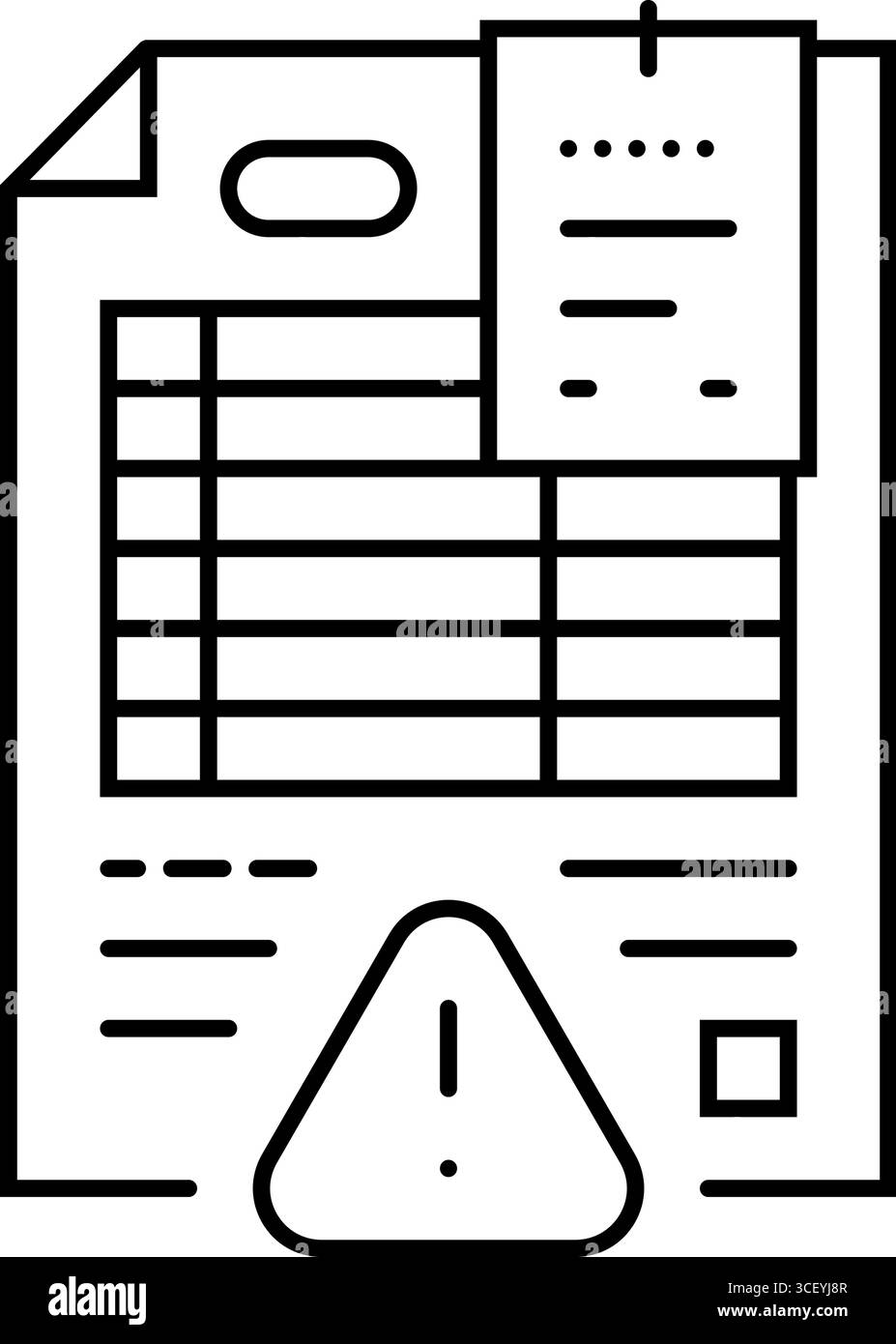 overdue bills line icon vector illustration Stock Vector Image & Art ...