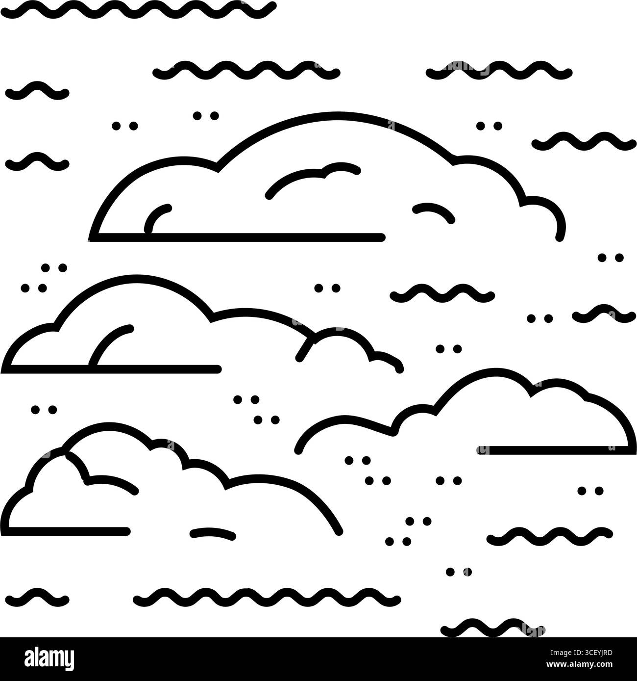 foamy polluted river water line icon vector illustration Stock Vector ...