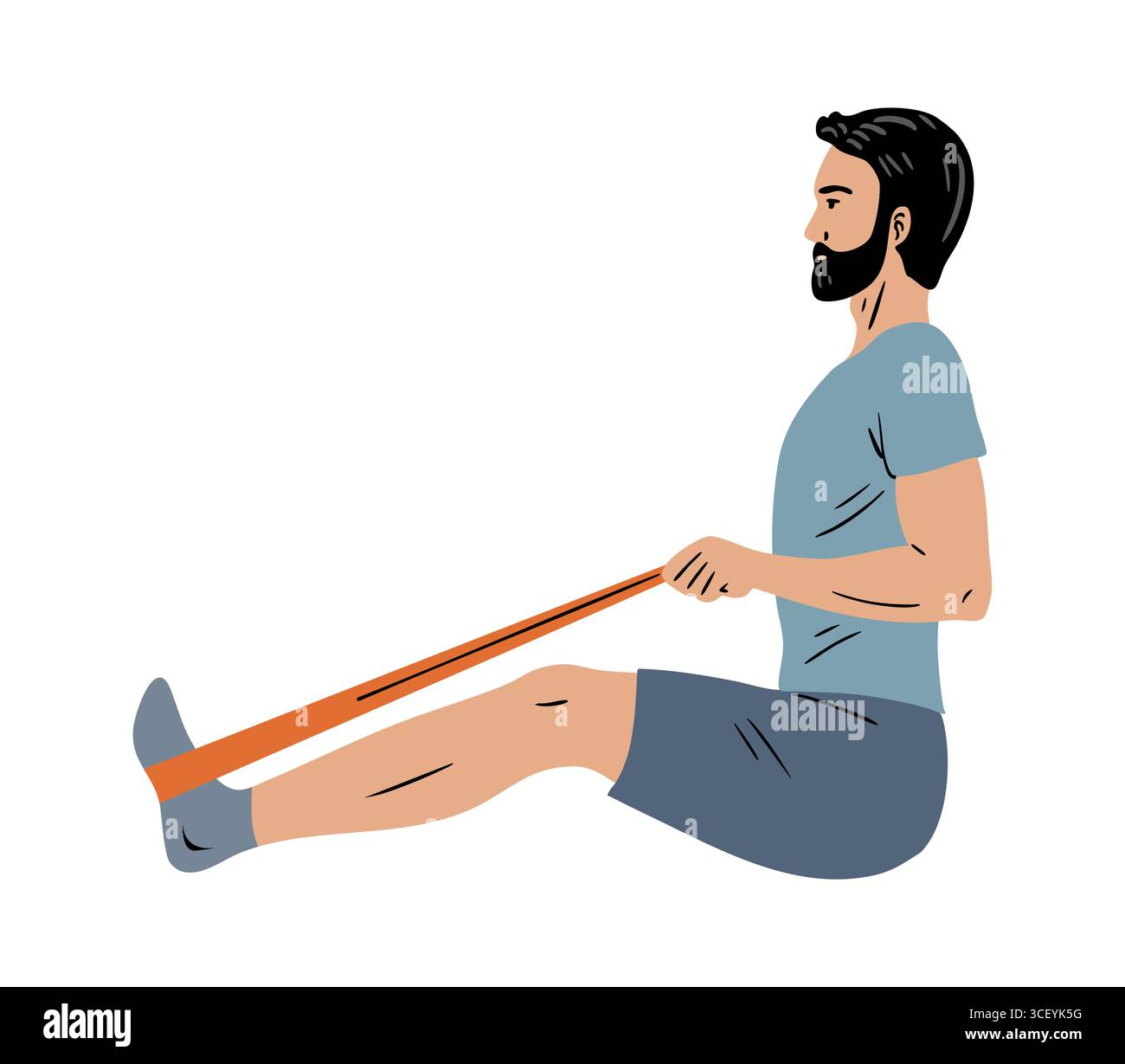 Seated core workout Stock Vector Images - Alamy