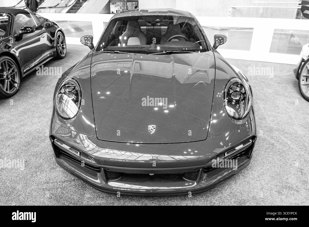 New York City, USA - March 27, 2024: Porsche 911 Sport Classic retro ...