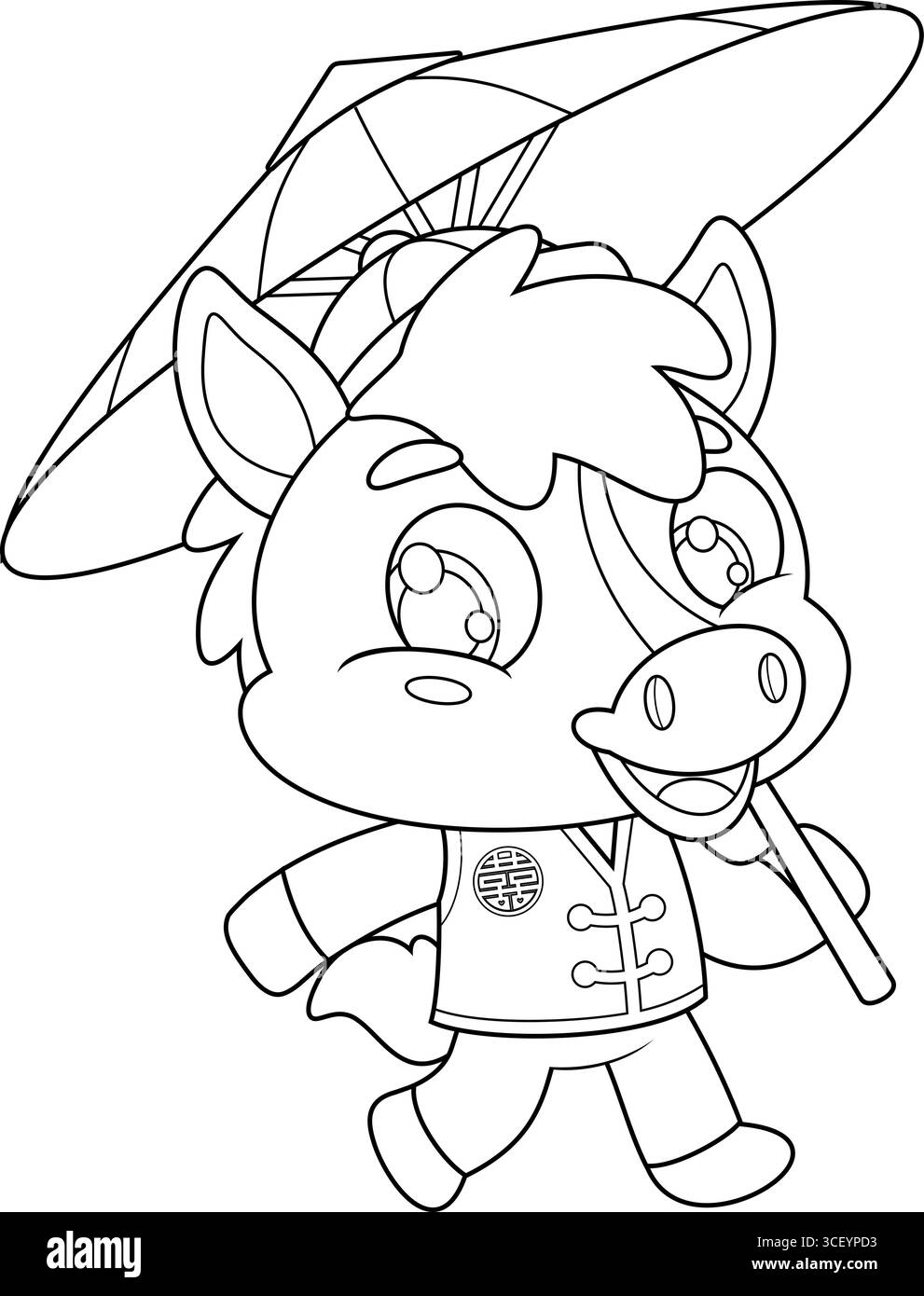 Face happy cute new year Black and White Stock Photos & Images - Alamy