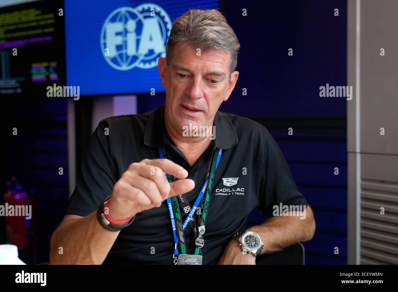 Graeme Lowdon, the team principal of the new Formula One team Cadillac ...