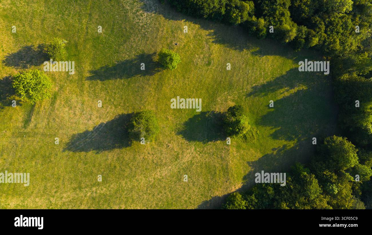 Aerial view sunlight casting hi-res stock photography and images - Alamy