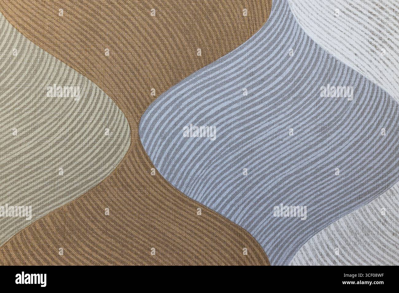 Neutral Wavy Wallpaper Texture with Embossed Lines, Beige Taupe Gray ...