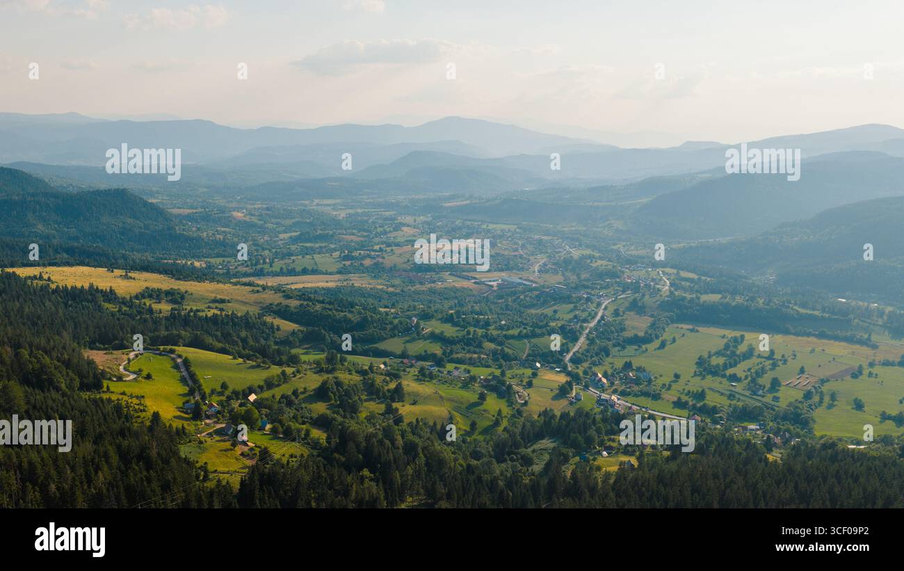 Aerial view valley rolling hills hi-res stock photography and images ...