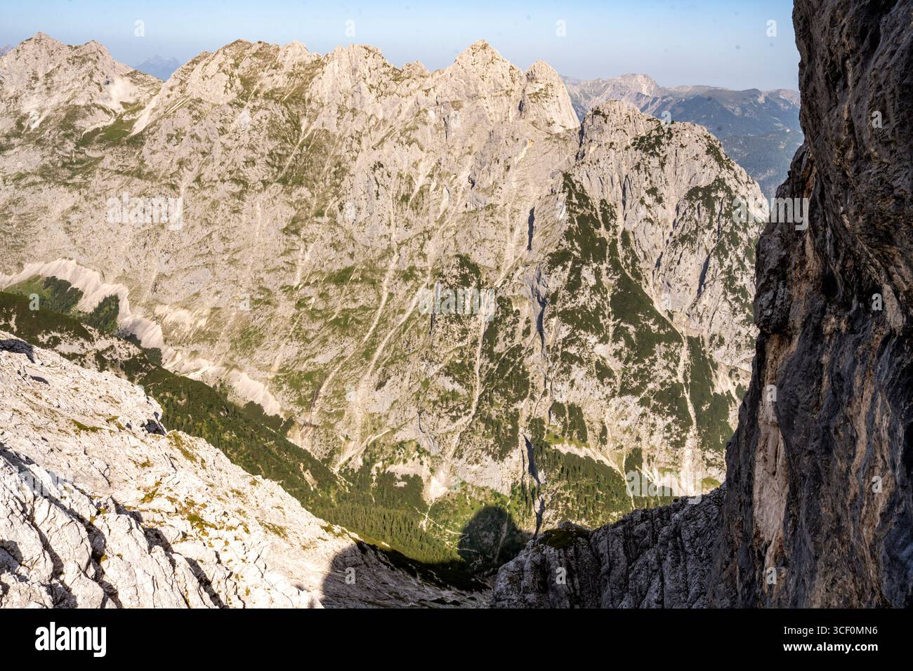 View From The Alpspitze Via Ferrata Into The Höllental Valley: Scenic ...