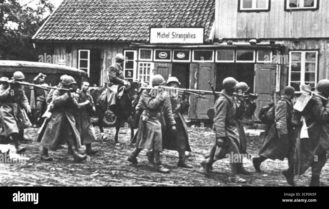 In October 1944, the 16th Rifle Division of the Red Army marched ...