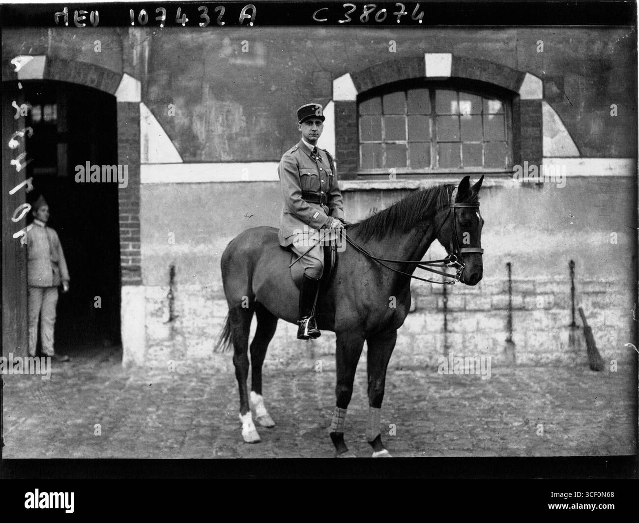The photograph from 19 January 1934 shows Lieutenant de Castries at the ...