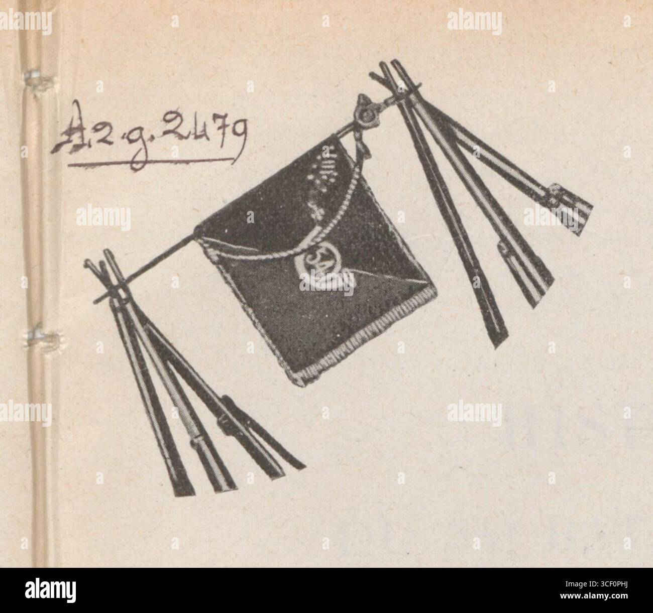 A photograph of the fanion (standard) of the 54th Alpine Chasseur ...