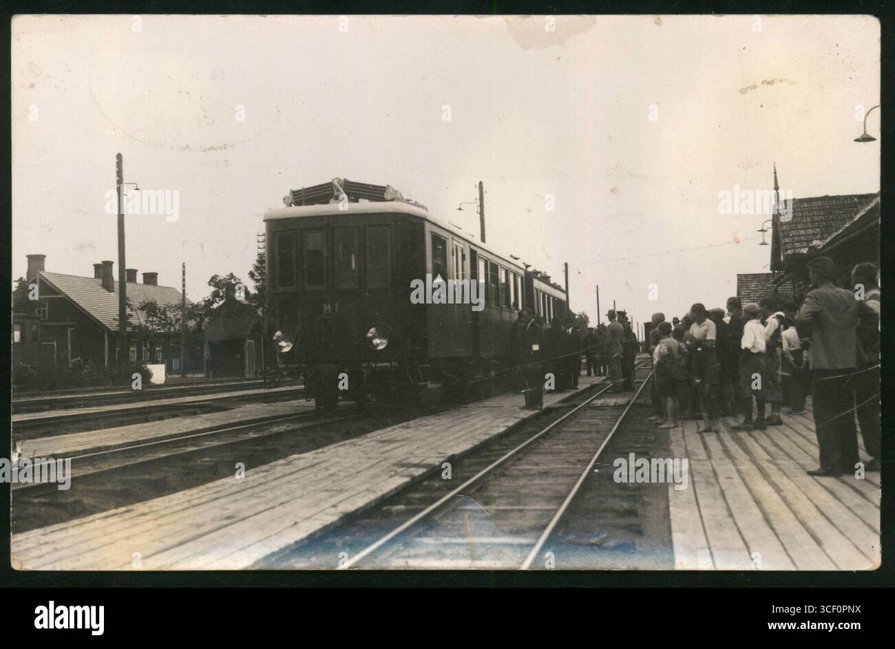 This vintage postcard depicts the Mõisaküla railway station in Halliste ...