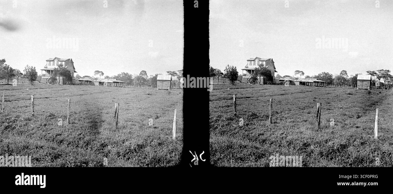 This 1940 stereoscopic photograph shows the farm of the Moniz family in ...