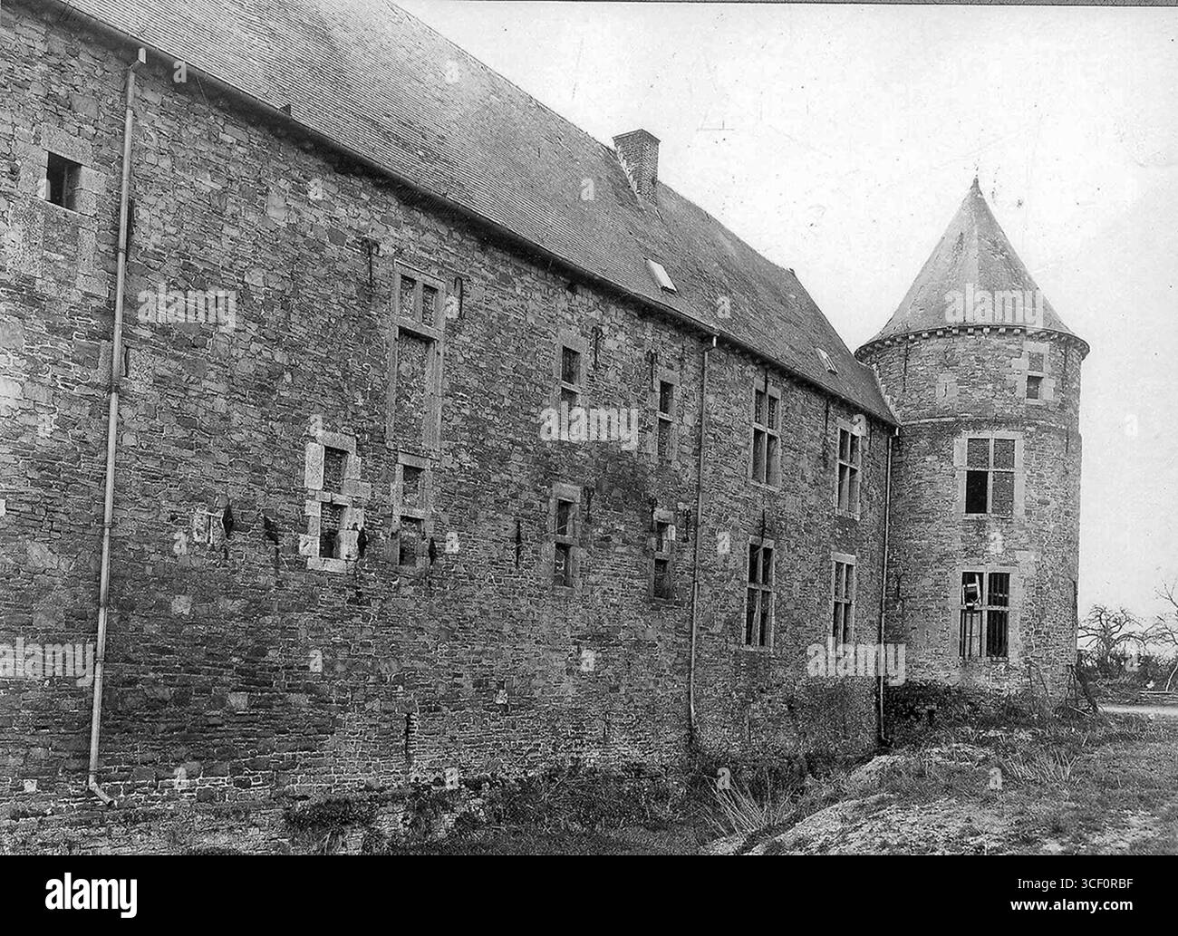 This photograph, taken in 1944, shows the northeast wing of Château de ...