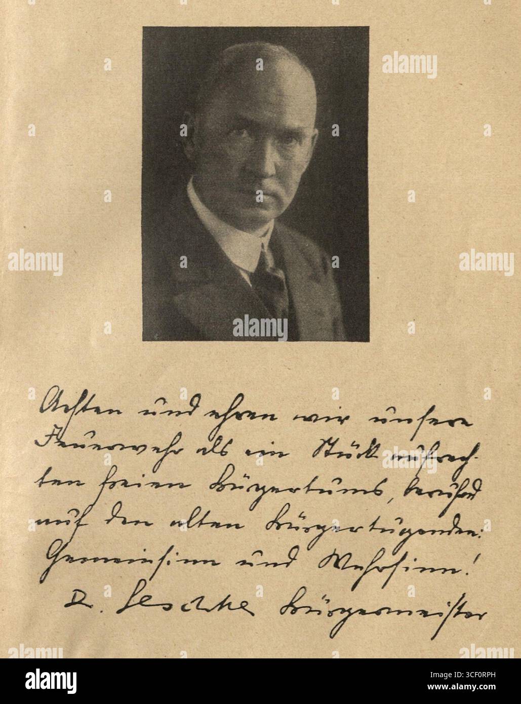 Erich Leschke served as the Mayor of Swinemünde from 1924 to 1933, and ...