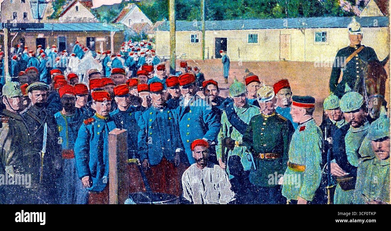 This image from 1914 shows prisoners of war during World War I. It ...