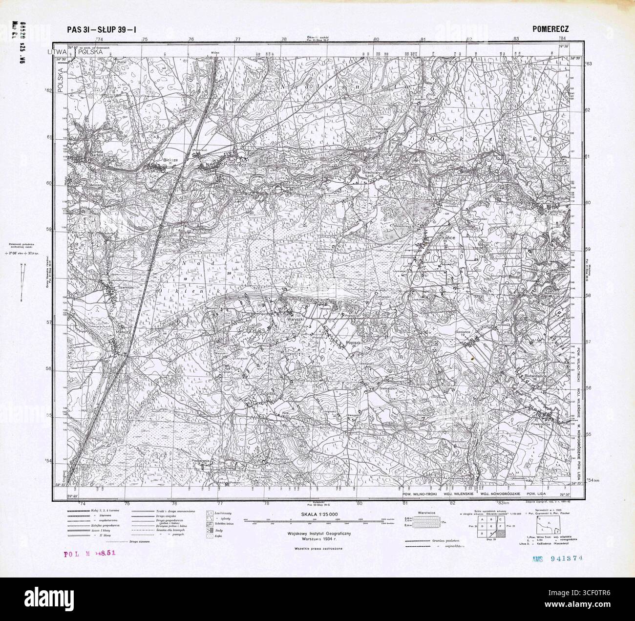 This 1934 WIG map from the Polish Institute of Military Geography ...