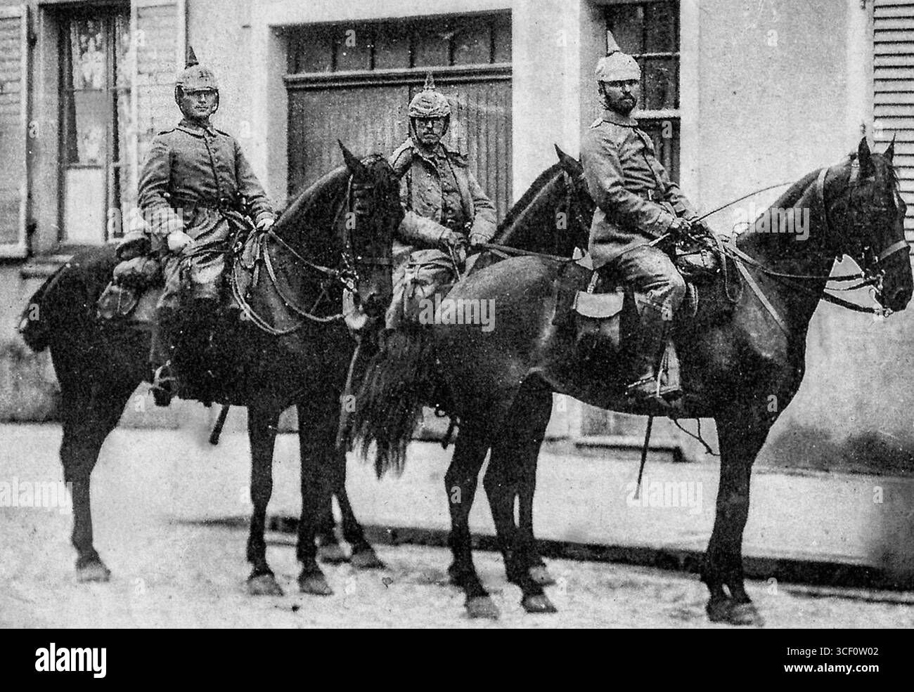 German artillery units march through the Grand Rue in Lunéville, France ...