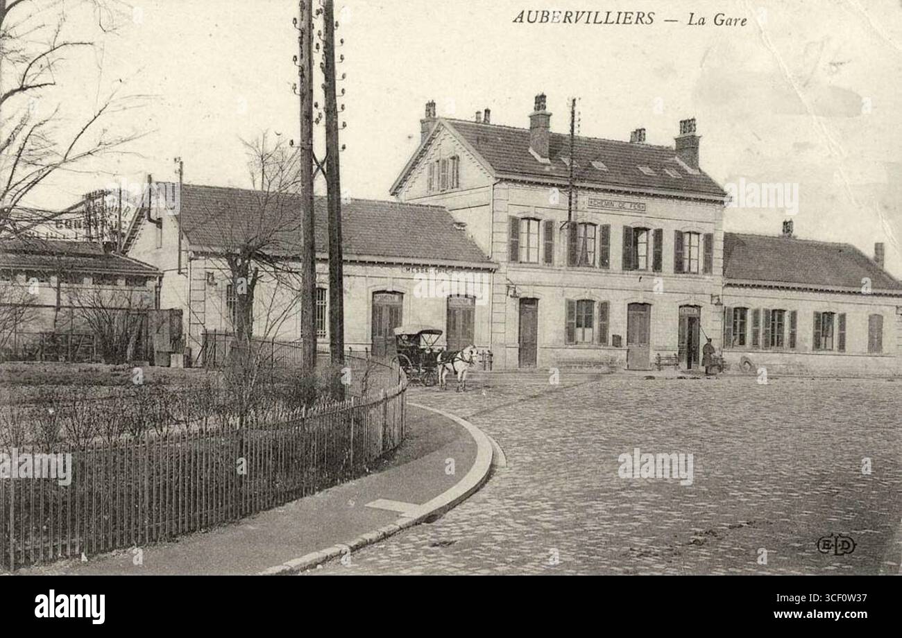 This photograph from the early 1900s depicts the train station (Gare ...