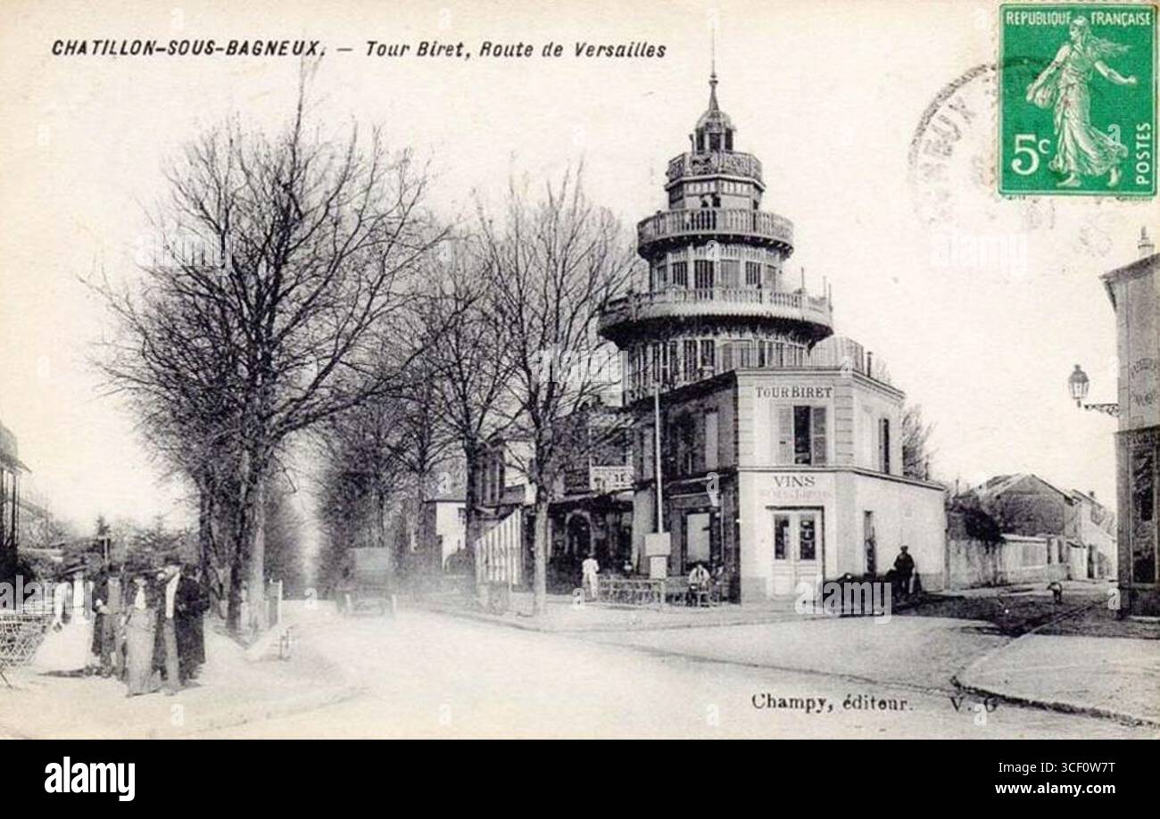 This image shows the Tour Biret on the Route de Versailles in Bagneux ...