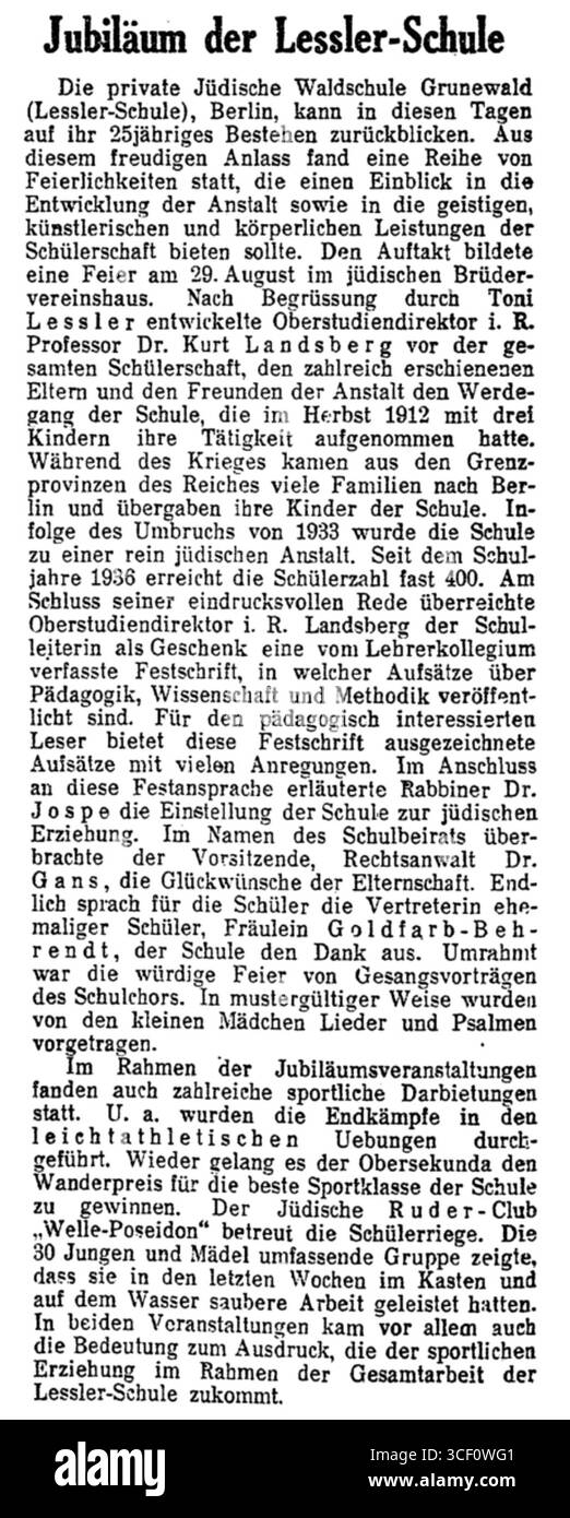This article from *CV-Zeitung* (September 2, 1937) celebrates the 25th ...