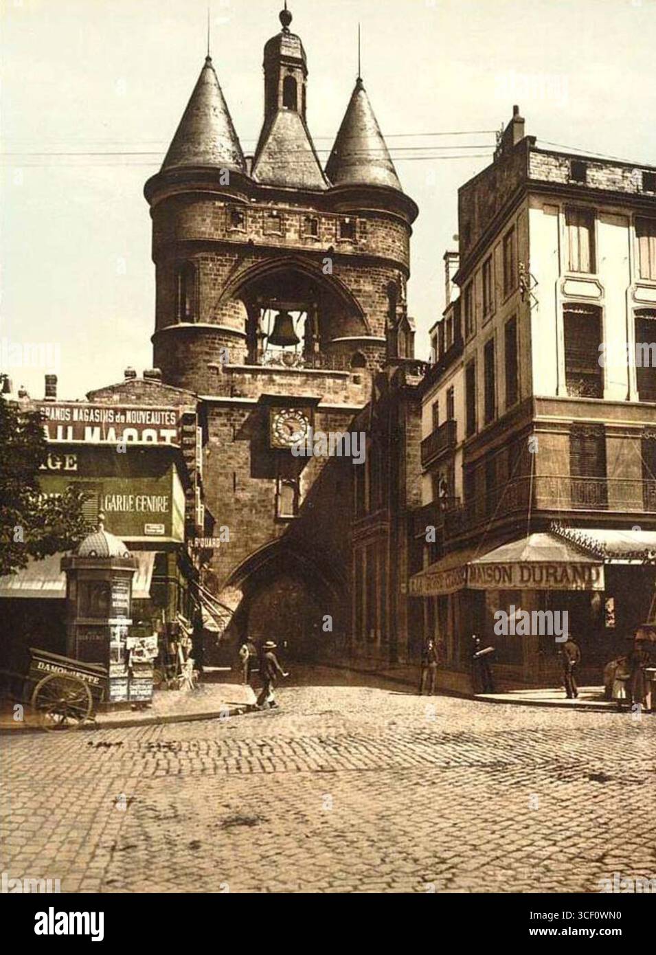 The *Grosse Cloche* of Bordeaux, photographed around 1890. This iconic ...