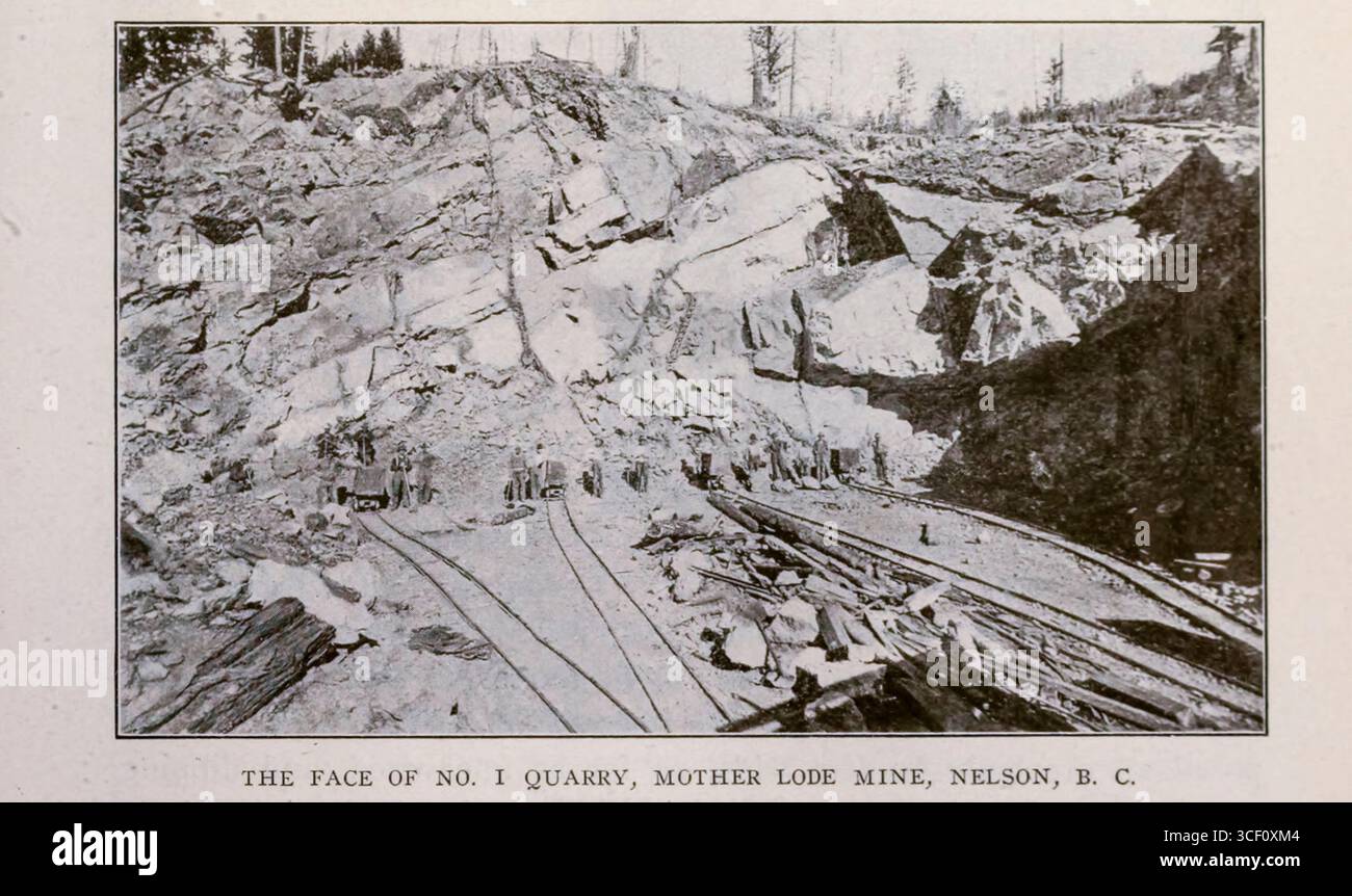 THE FACE OF NO. 1 QUARRY, MOTHER LODE MINE, NELSON, B. C. from the ...