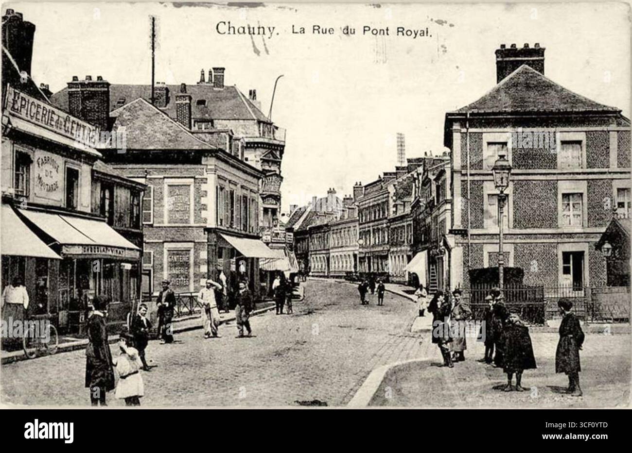 This photo from the early 1900s shows a grocery store on Rue du Pont ...