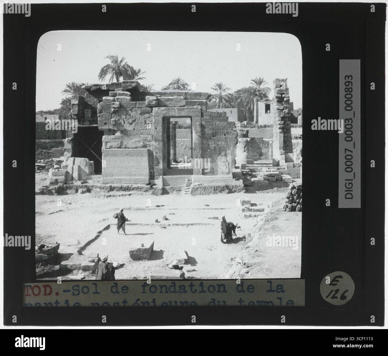 The excavation of the foundations behind the pronaos at the Temple of ...