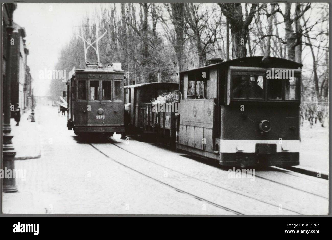 This 1942 photograph shows a service tram used for maintaining ...