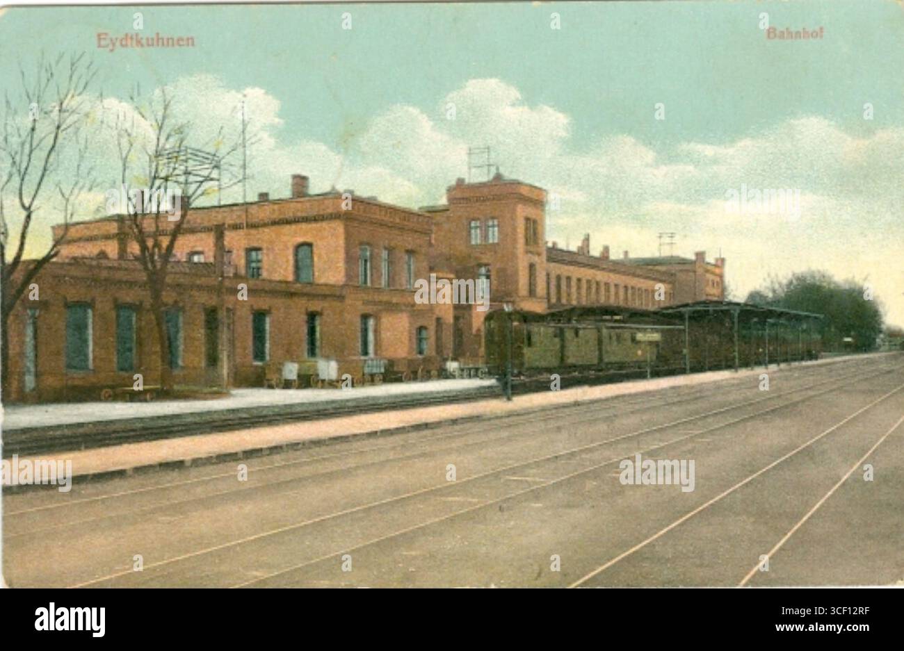 Image of Eydtkuhnen railway station circa 1915, a crucial point for ...