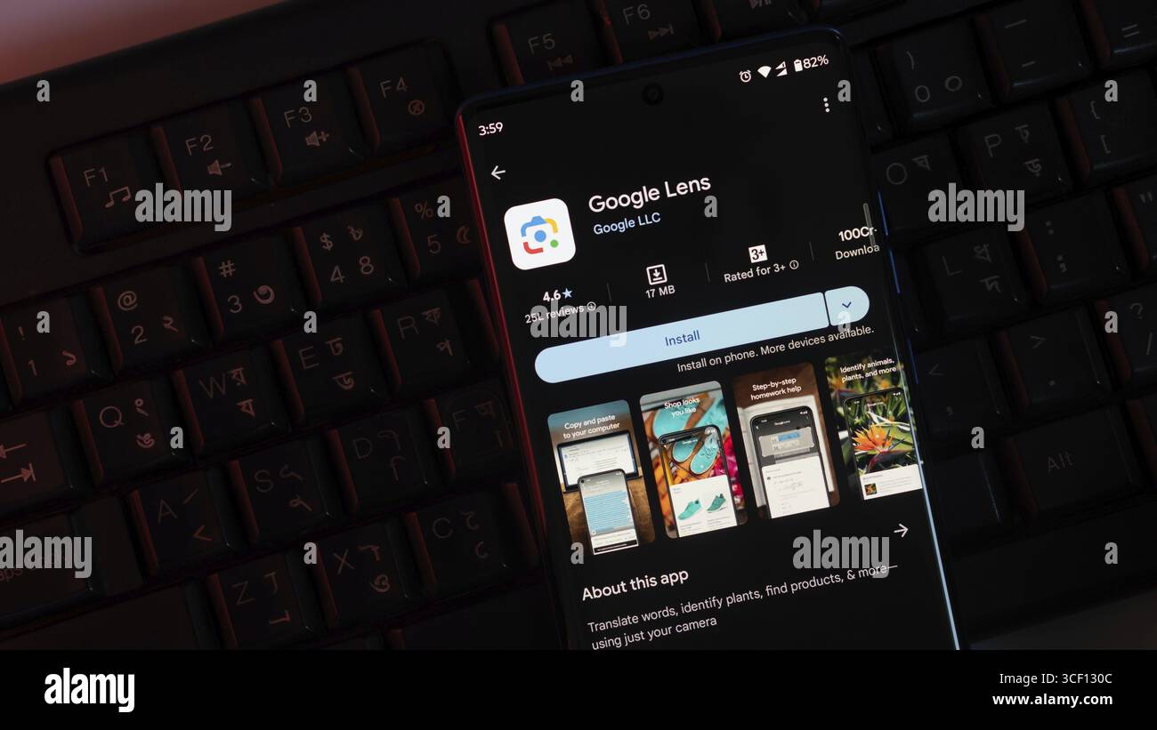 Google lens app installation hi-res stock photography and images - Alamy