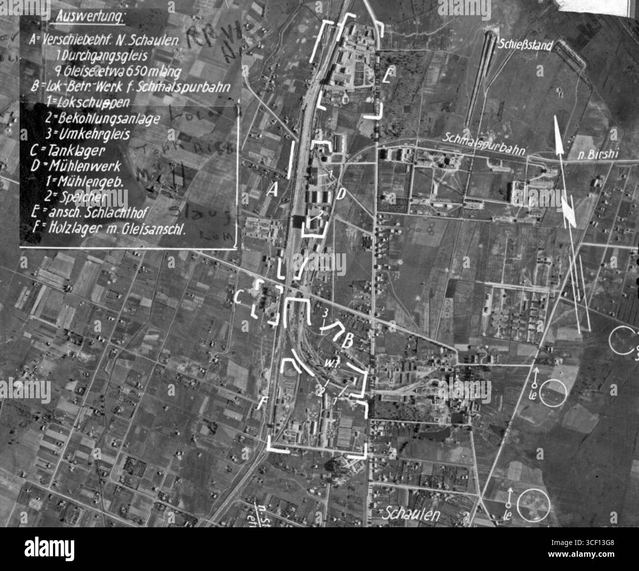 A Luftwaffe photo taken on August 26, 1944, showing the Gubernija train ...