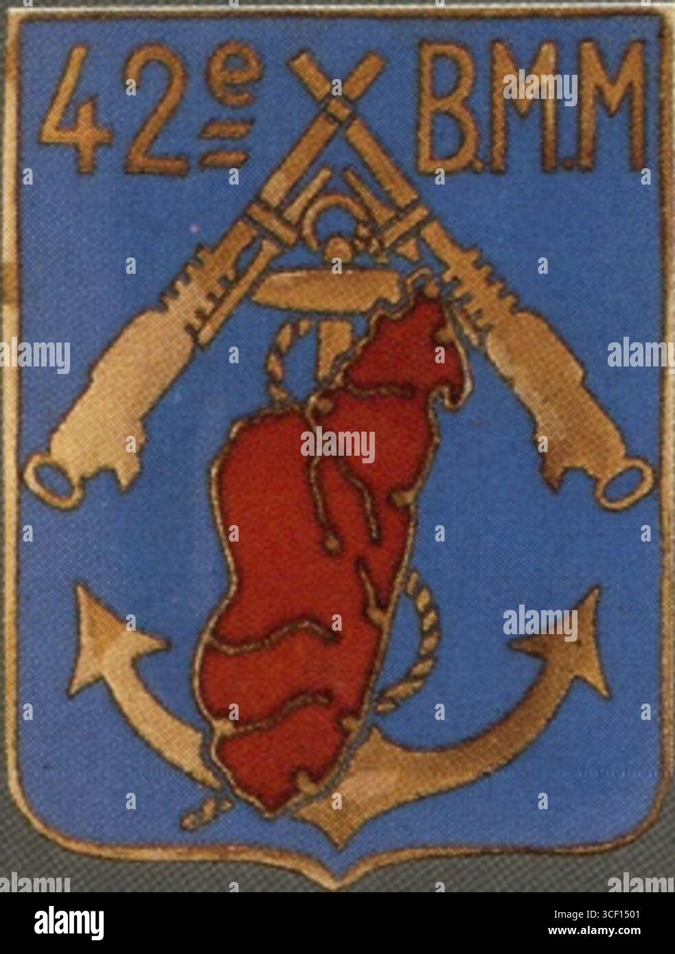 This is the insignia of the 42nd Malagasy Machine Gun Battalion ...