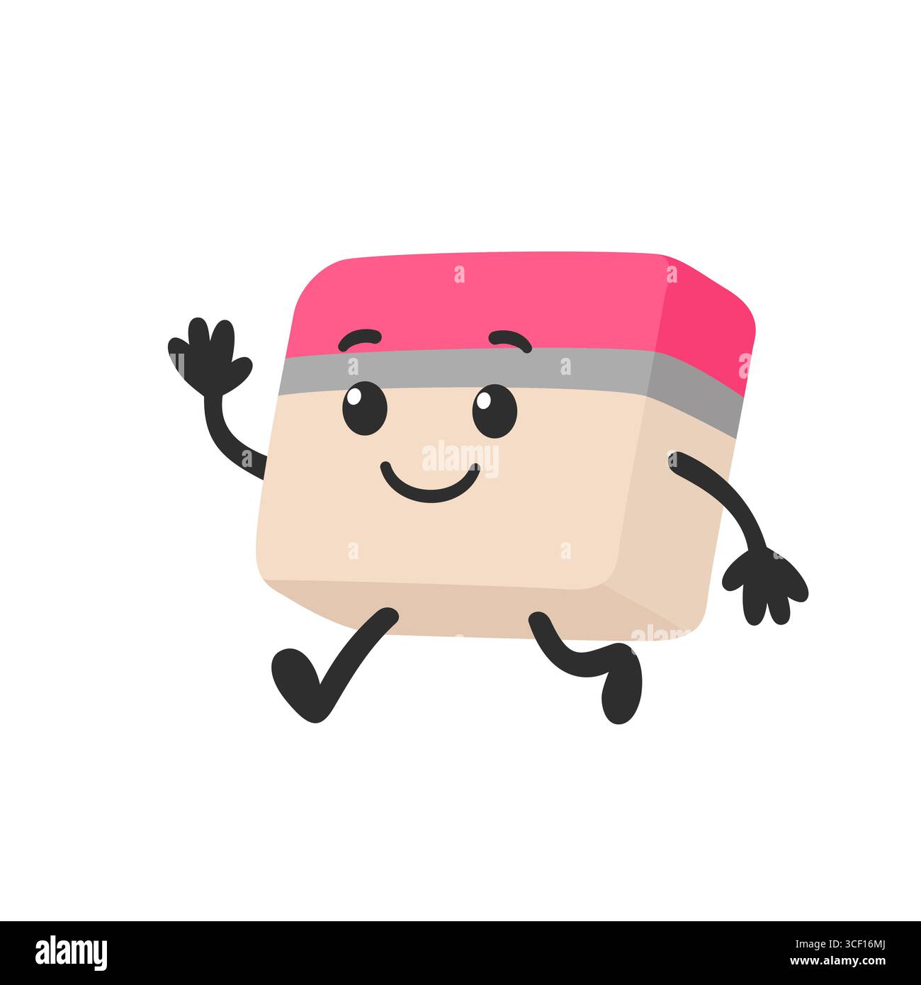 Cute cartoon eraser character smiling Stock Vector Image & Art - Alamy