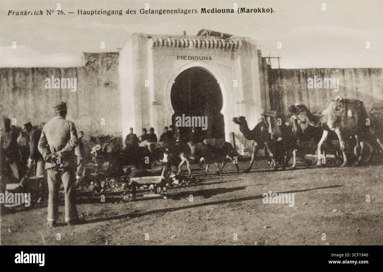 This postcard from World War I shows the entrance to the Mediouna ...