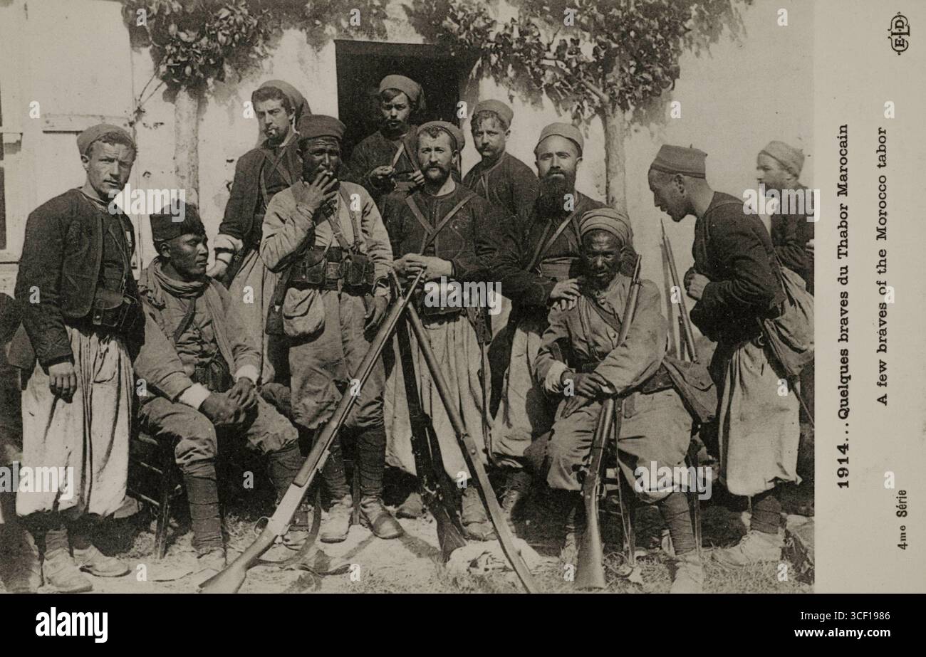 This World War I propaganda postcard depicts a group of brave soldiers ...