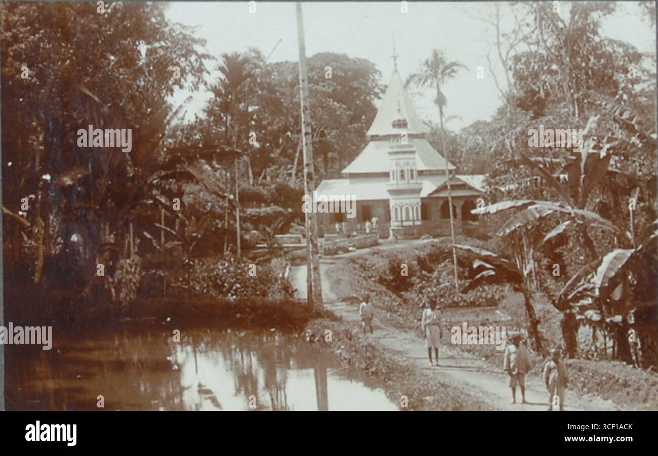 Taken in 1929, this photo depicts a village scene in Fort de Kock (now ...