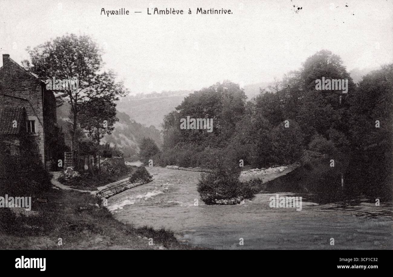 The municipality of Aywaille, Belgium, in 1914, near the Dutch-Limburg ...