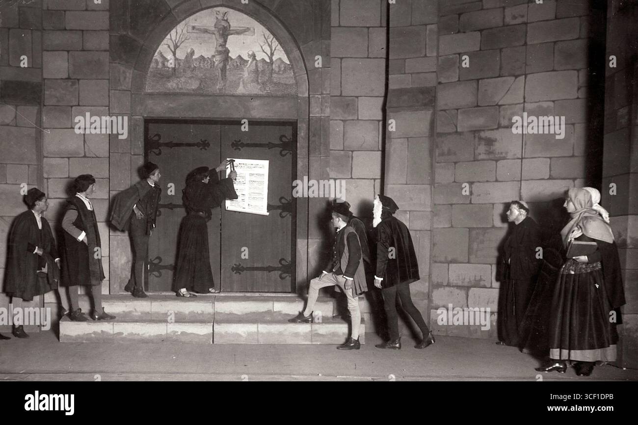 Martin luther nailing his 95 theses hi-res stock photography and images ...