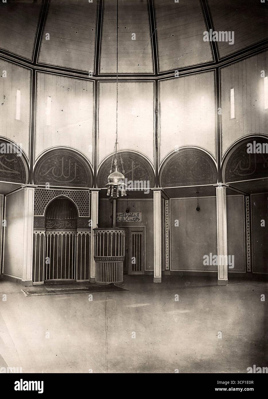 Interior of a mosque built by German prisoners in Berlin, Germany, in ...
